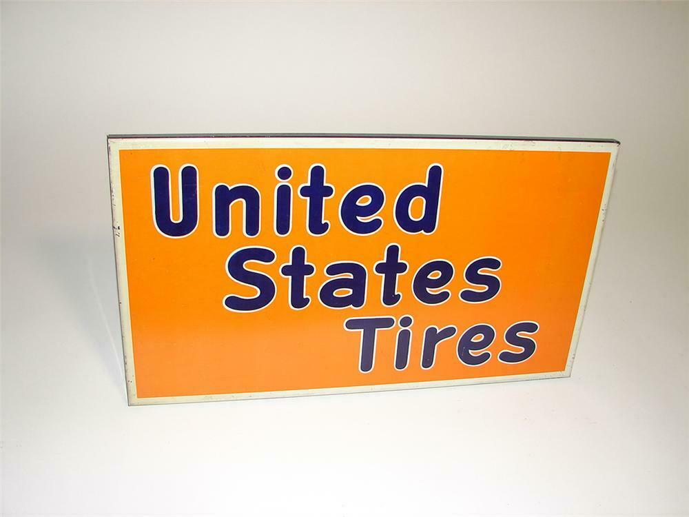 N.O.S. 1930s United States Tires tin painted automotive garage sign ...