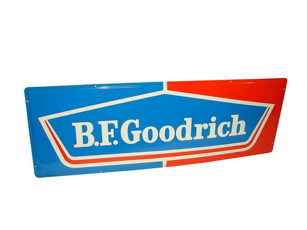 Large N.O.S. 1960s B.F. Goodrich single-sided tin garage sign