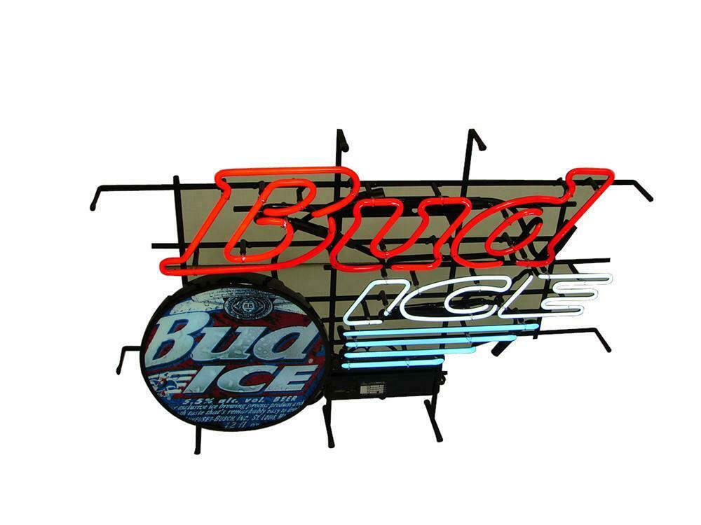 N.O.S. Bud Ice Lite-Up neon tavern sign.