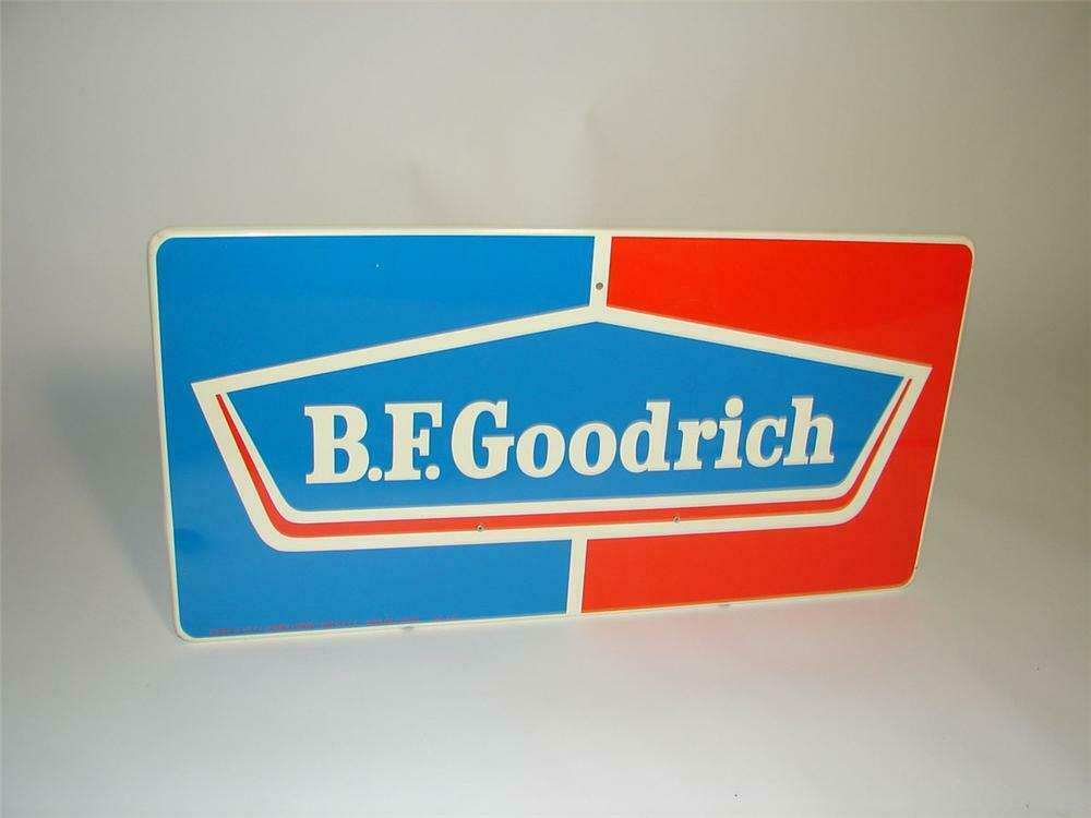 N.O.S. BF Goodrich single-sided embossed tin garage sign.