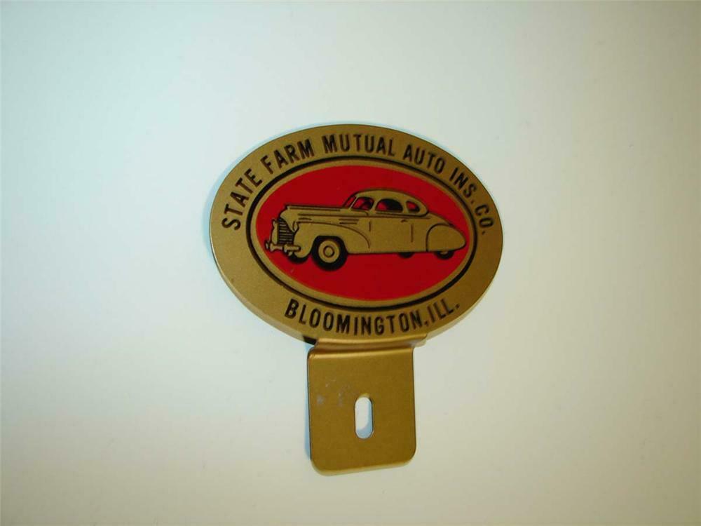 N.O.S. late 1930s-40s State Farm Mutual Insurance license pla