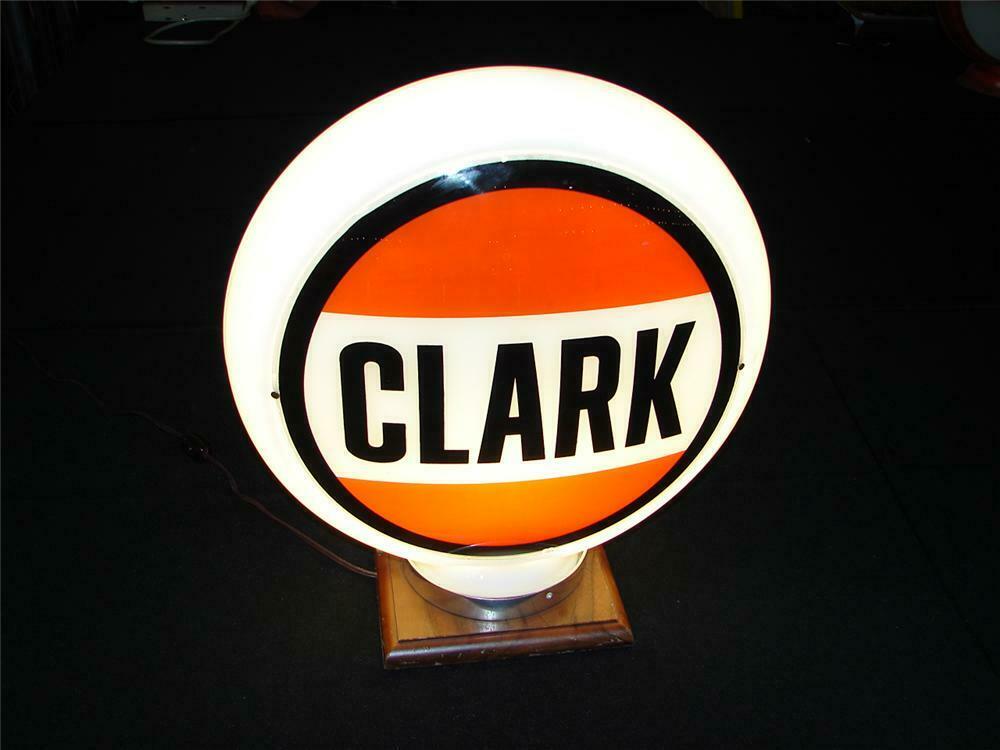 Impressive 1950s Clark Gasoline service station gas pump glob