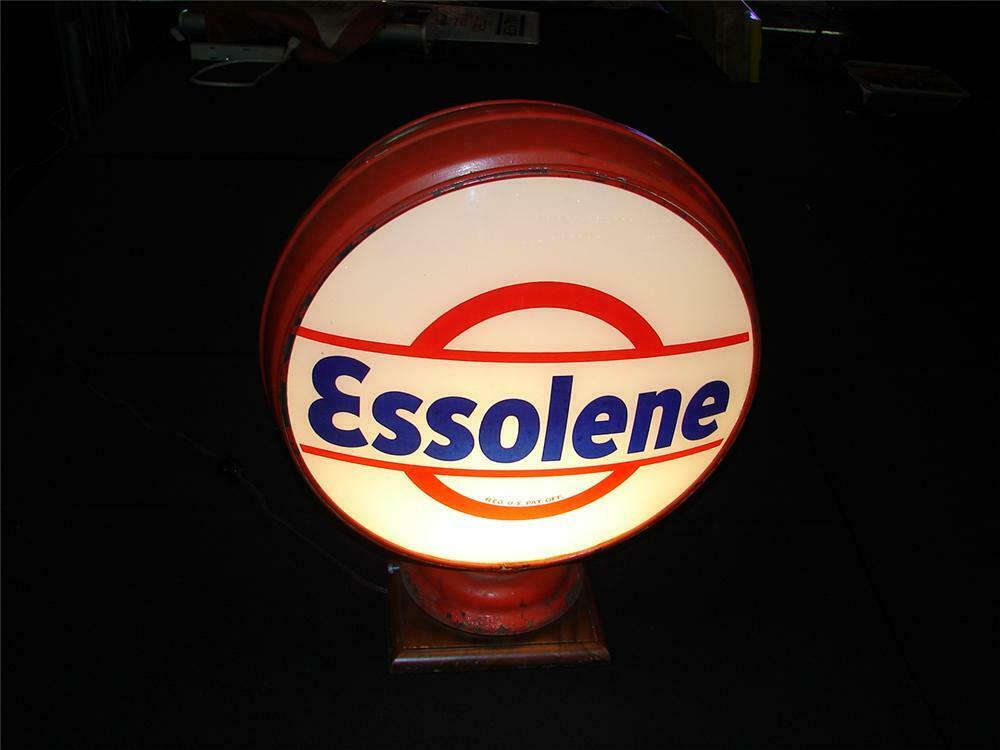 1920s-30s Esso "Essolene" fifteen inch glass lenses metal body service ...