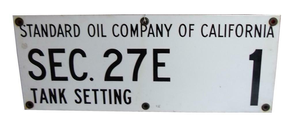 Vintage Standard Oil Company of California single-sided porce