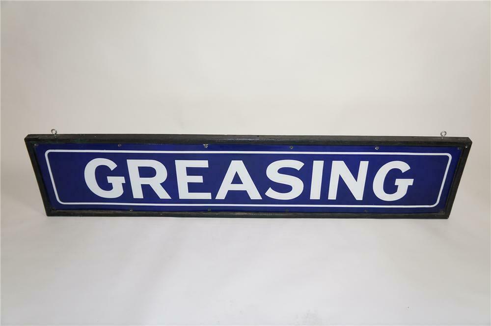 1930s Automotive 'Greasing' service garage single-sided wood