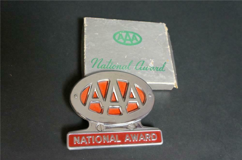 Fantastic 1950s Triple A National Award chrome license plate