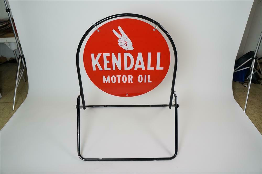 N.O.S. 1950s-60s Kendall Motor Oil double-sided tin service s