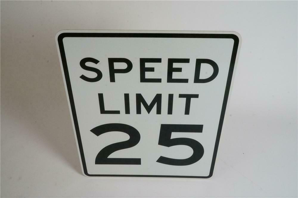 N.O.S. Speed Limit 25 metal highway road sign never used!
