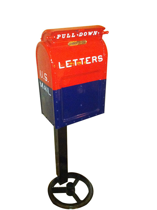 Beautiful turn of the century restored U.S. Mail Box on stand