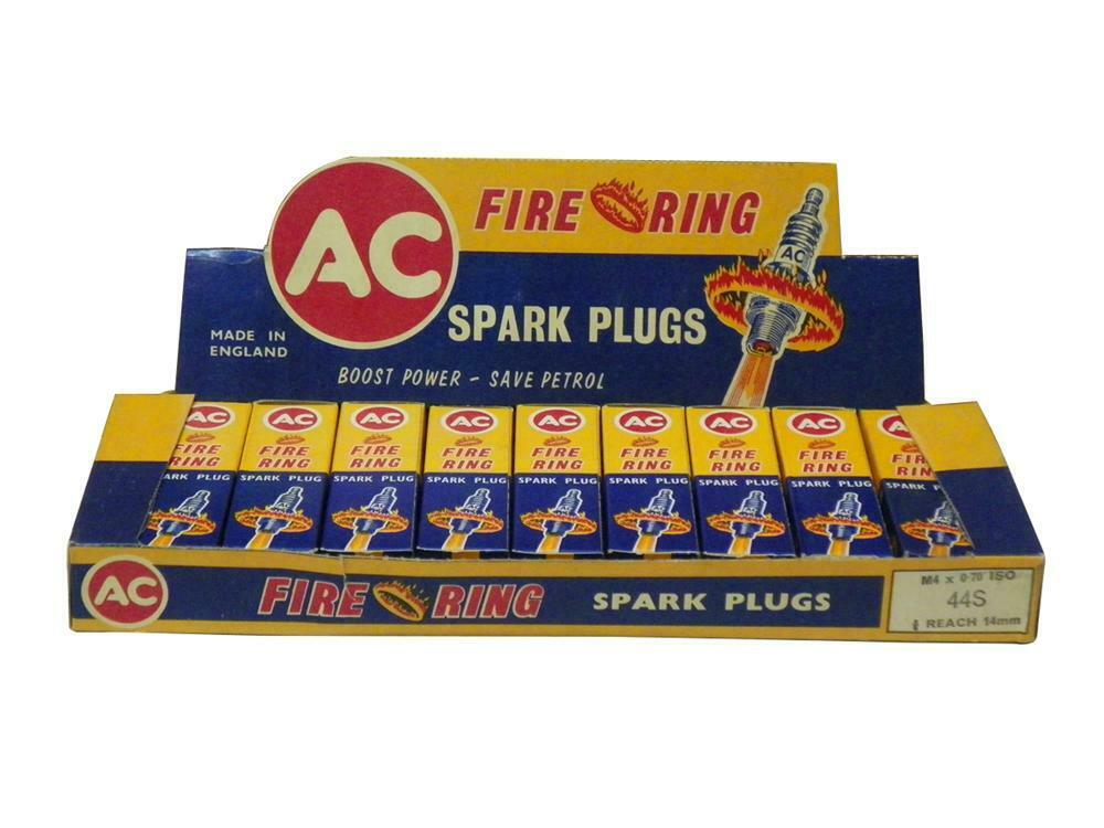 Sharp N.O.S. AC Fire Ring Spark Plugs counter-top store displ