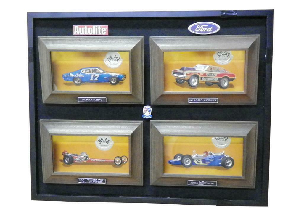 Fantastic 1960 Ford Autolite dealership showroom display with race cars ...