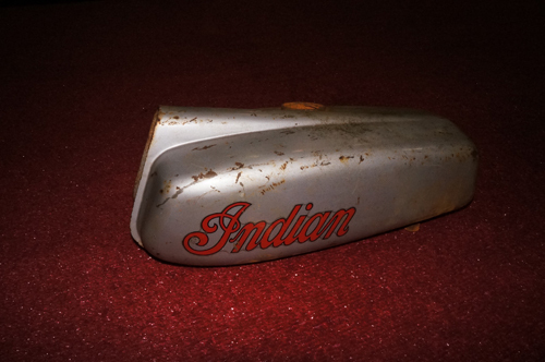 Addendum Item - Sharp vintage Indian Motorcycle gas tank with