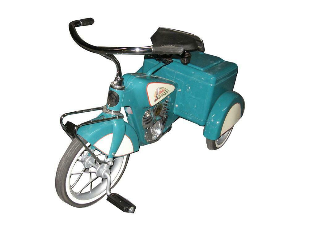 Restored vintage Evan's three wheeled service trike. Custom p