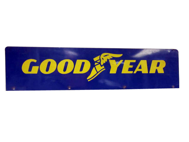 Large Goodyear Tires double-sided tin automotive garage sign