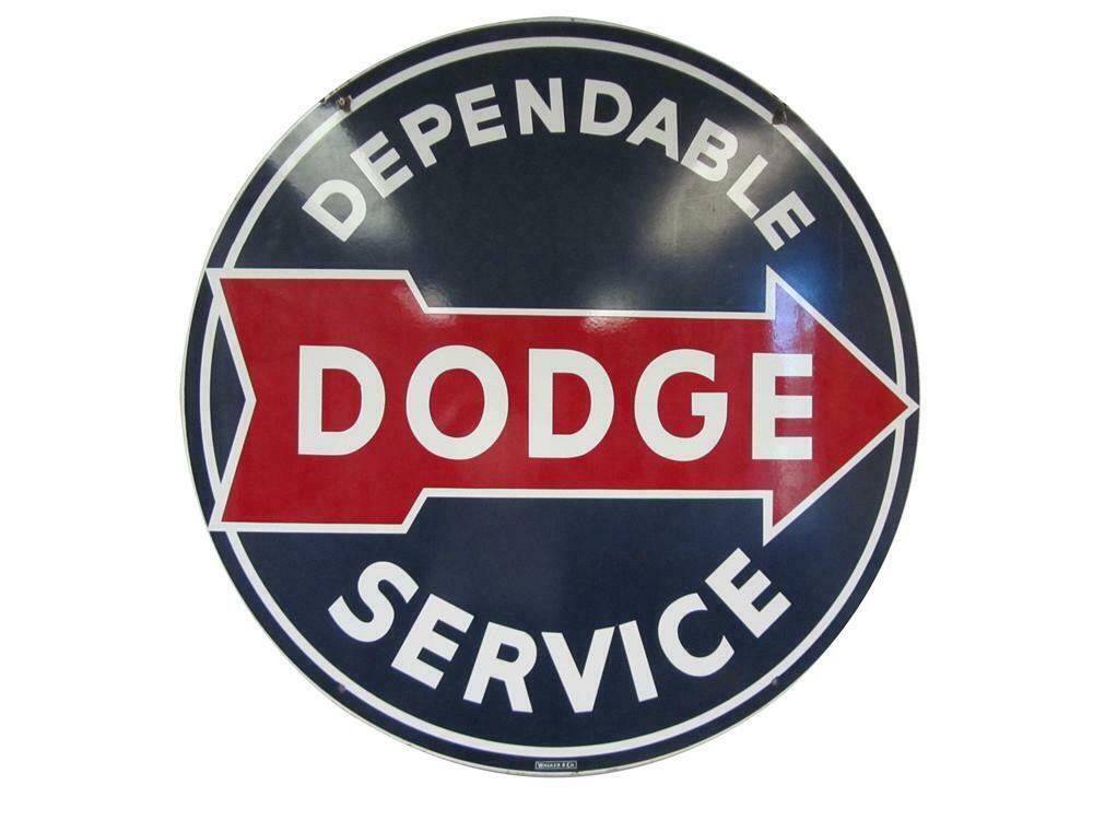 Sharp late 1940's-50's Dodge 'Dependable Service' double-side