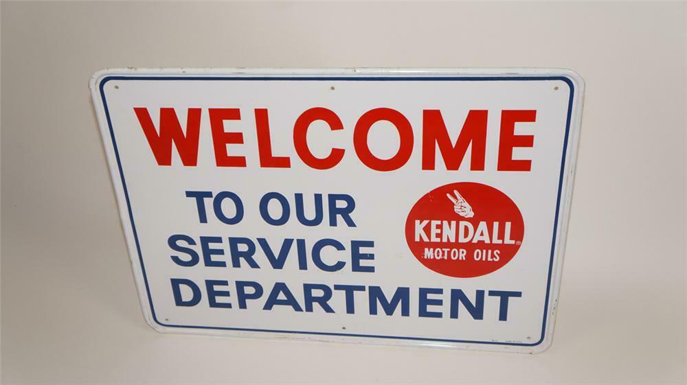 N.O.S. 1960's Kendall 'Welcome to Our Service Department' tin