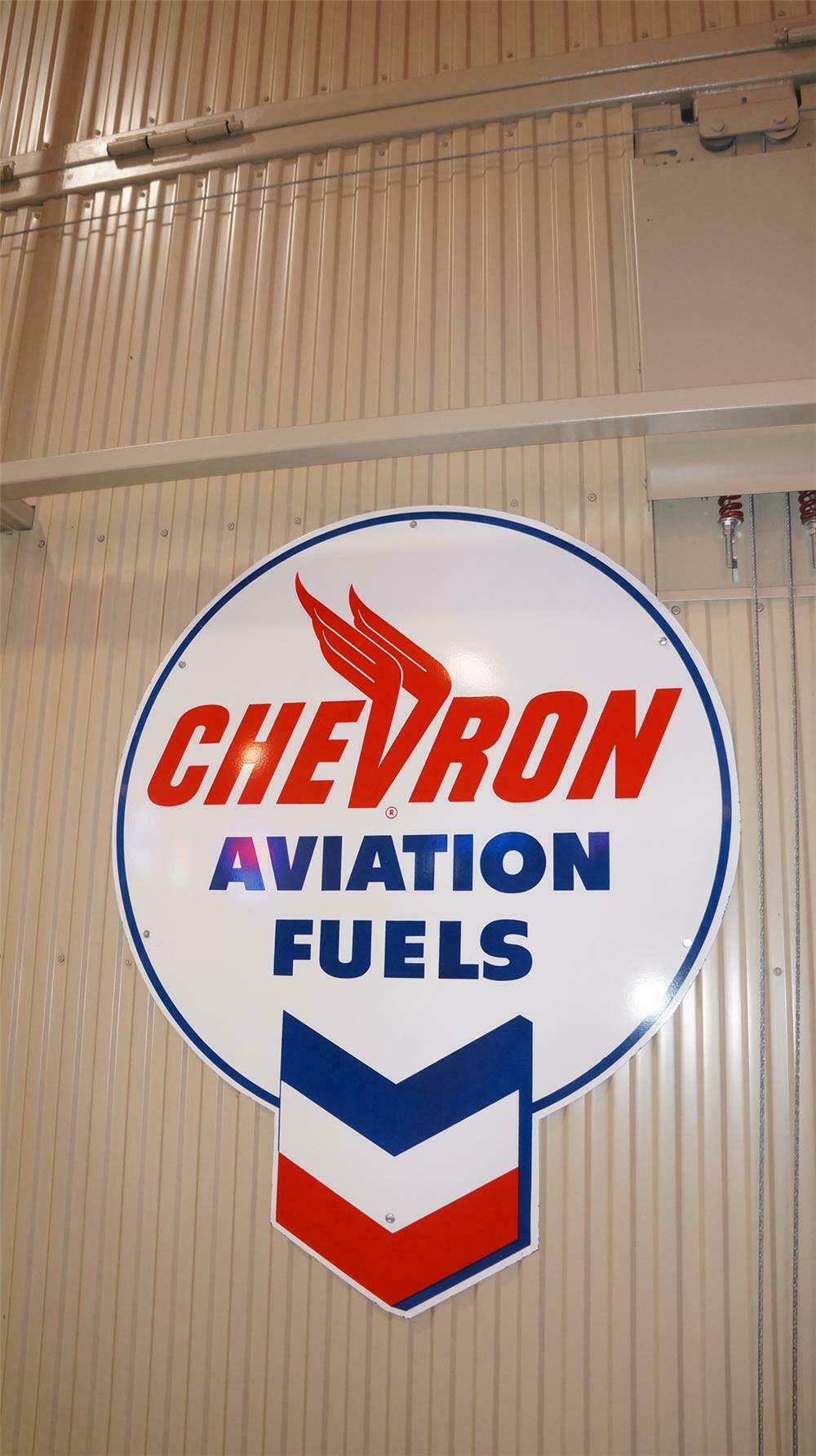 Killer large N.O.S. 1950's Chevron Aviation Fuels single-side