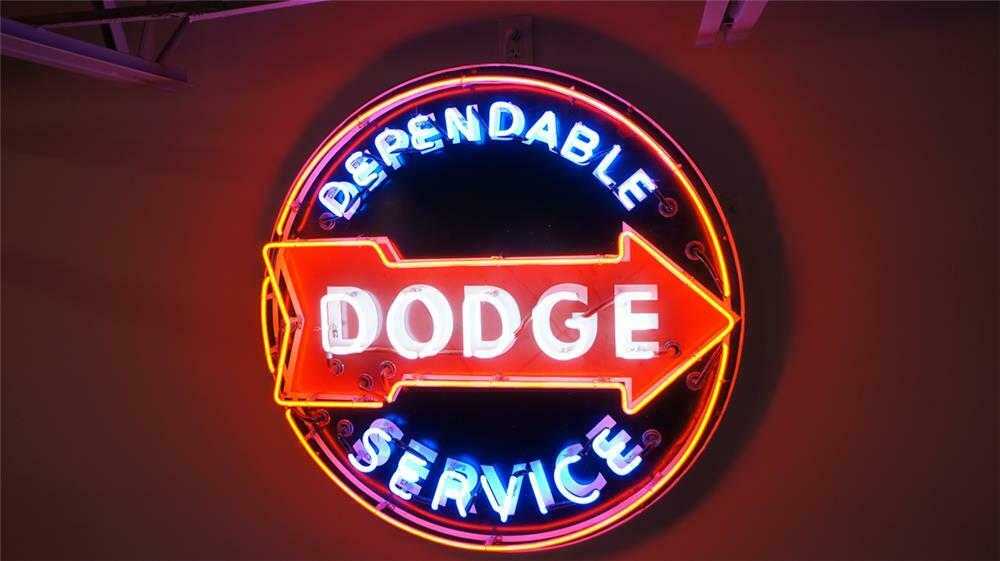 1940's-50's Dodge Dependable Service single-sided porcelain w