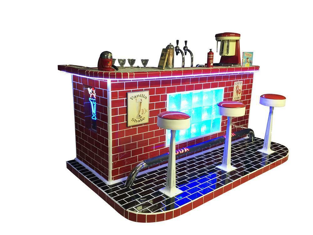 Beautifully restored 1950's soda fountain bar fully equipped with all ...