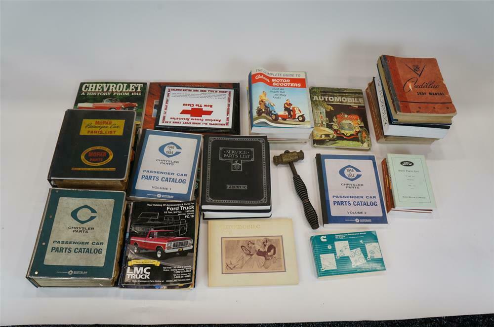 Addendum Item - Large lot of vintage service manuals and parts books ...