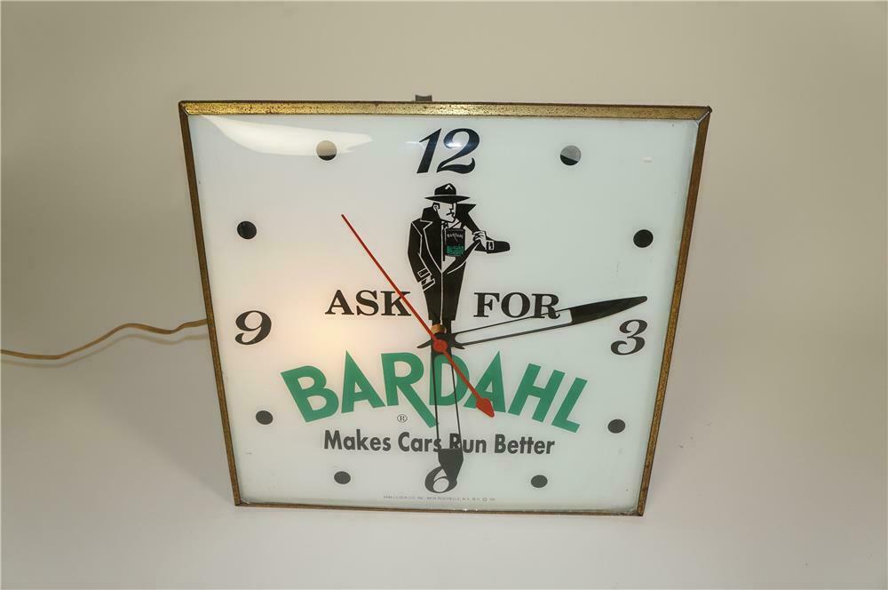Cool 1959 Bardahl 'Makes Cars Run Better' glass faced light u