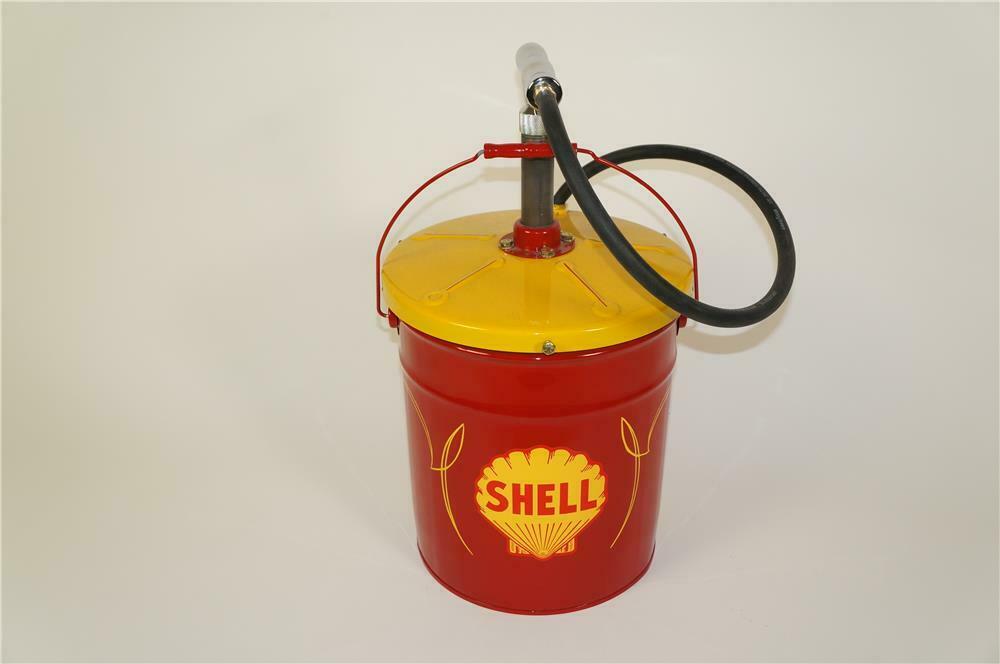 Choice 1950s Shell oil restored service department hand pump