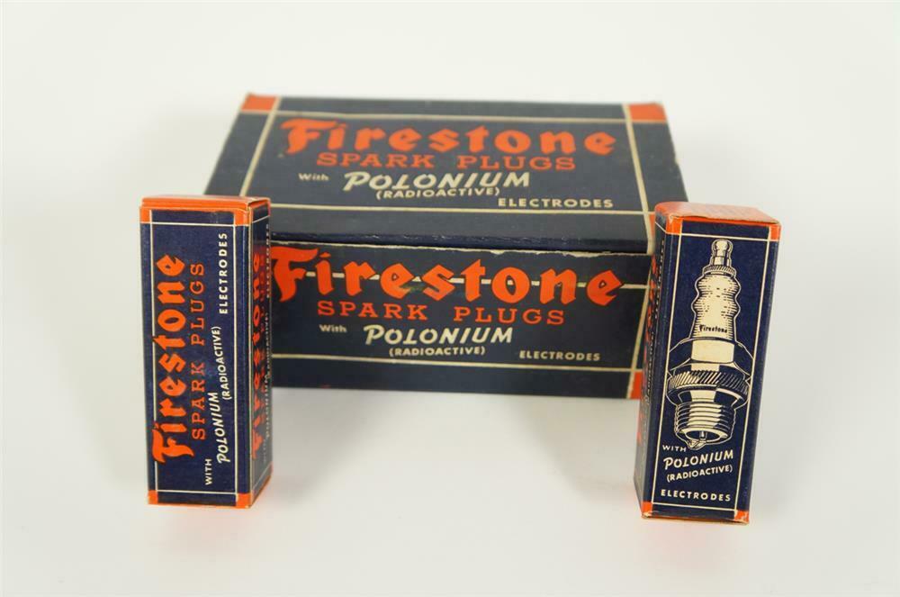 Large circa 1930s Firestone Spark Plugs service department co