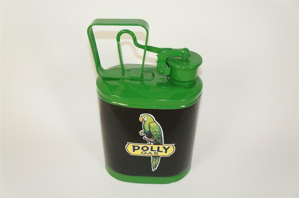 Nicely restored 1930s Polly Oil service department safety can