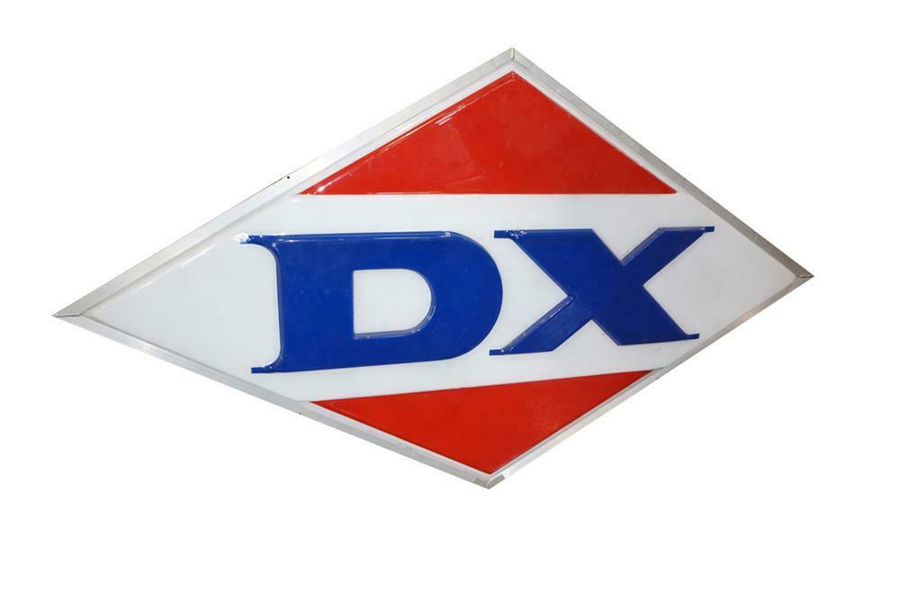 Large 1960s DX Gasoline single-sided light up service station