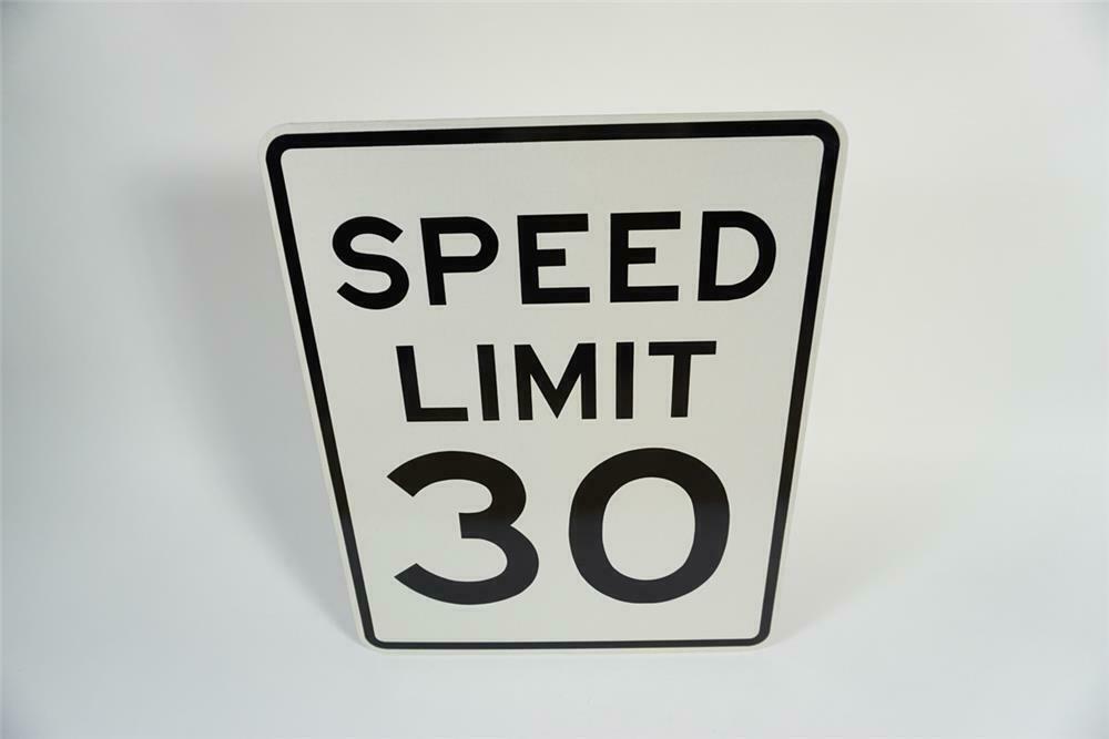 NOS Speed Limit 30 metal highway road sign.