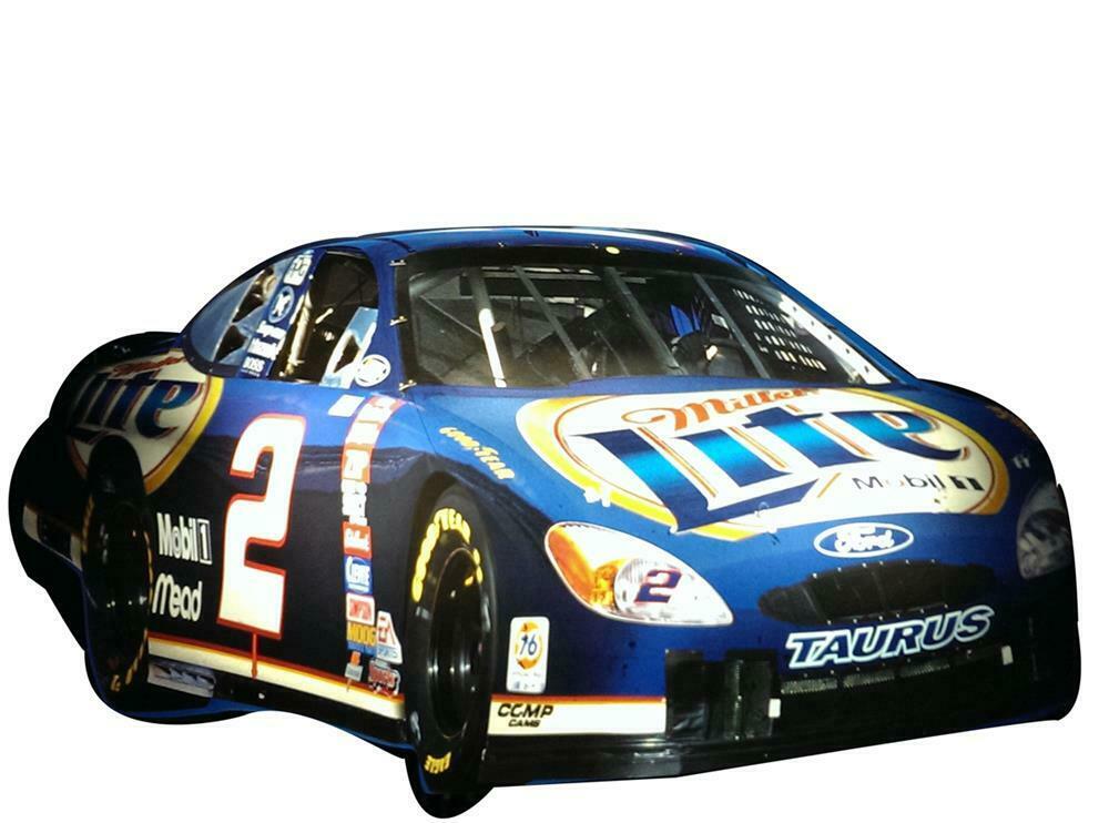 Rusty Wallace Miller Light three dimensional car shaped illum