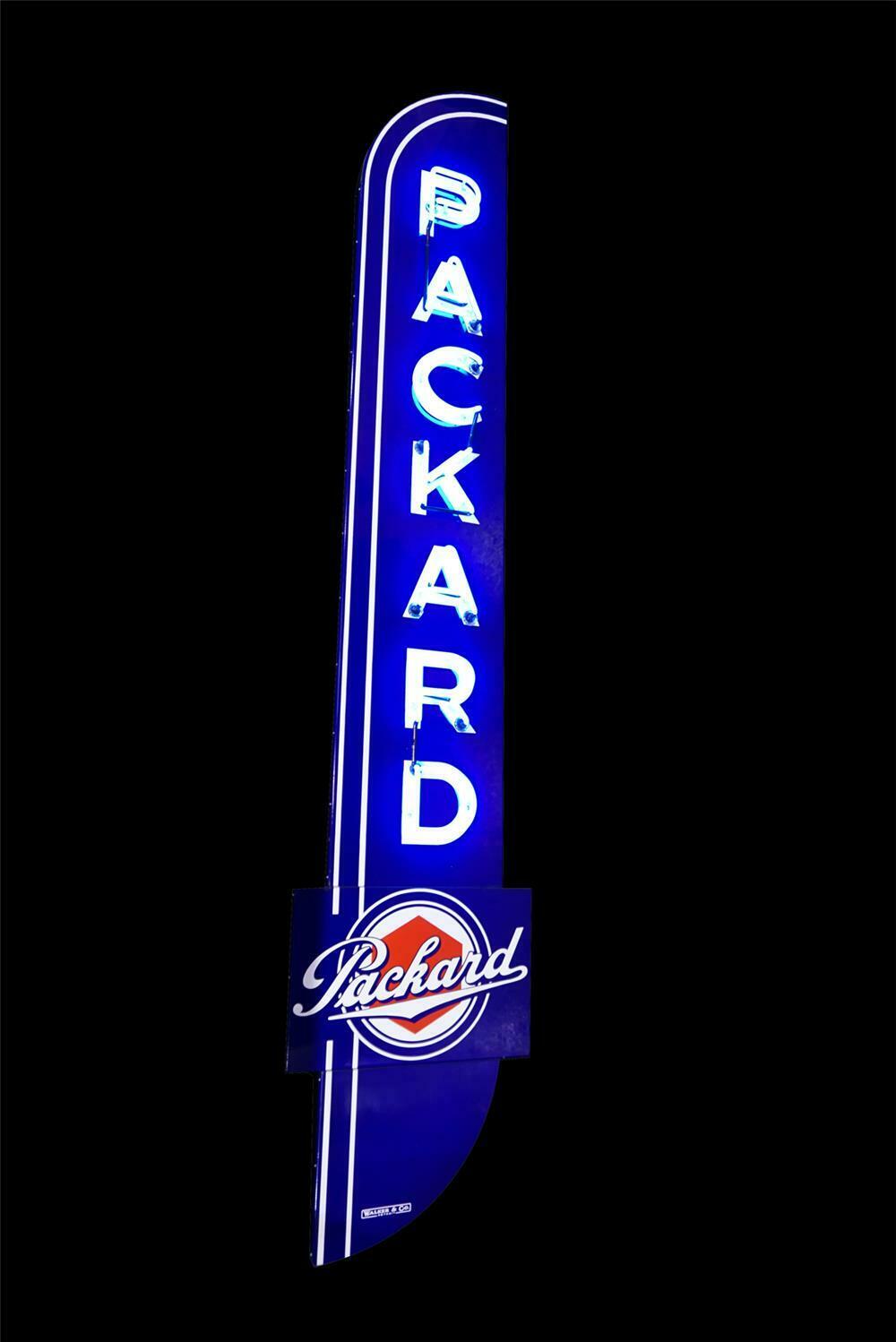 Near flawless 1930s-40s Packard Automobiles single-side neon porcelain ...