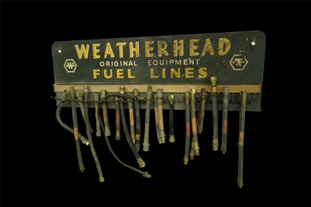 Circa 1930s-40s Weatherhead Fuel Lines service station metal