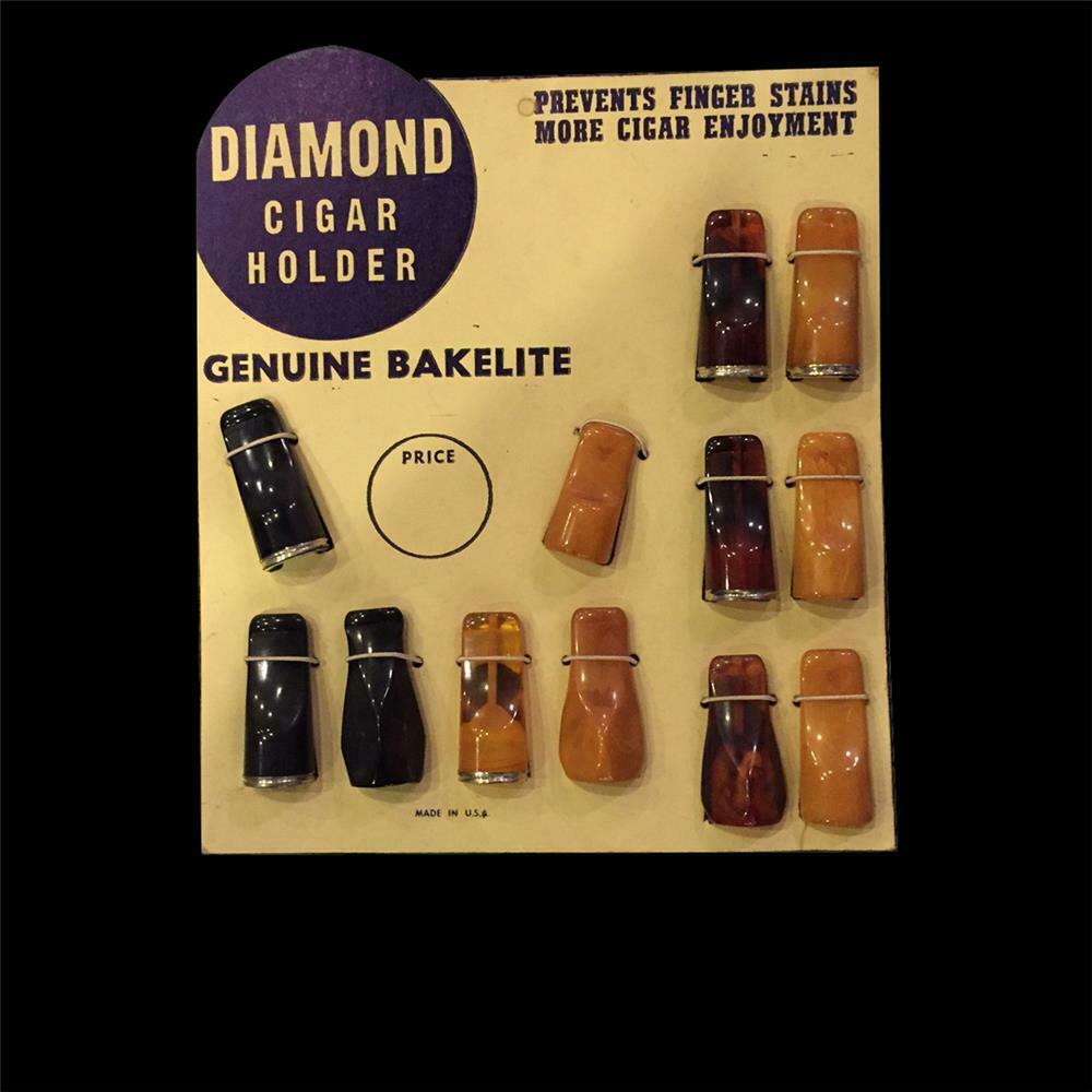 Circa 1930s-40s Diamond Bakelite Cigar Holder countertop disp