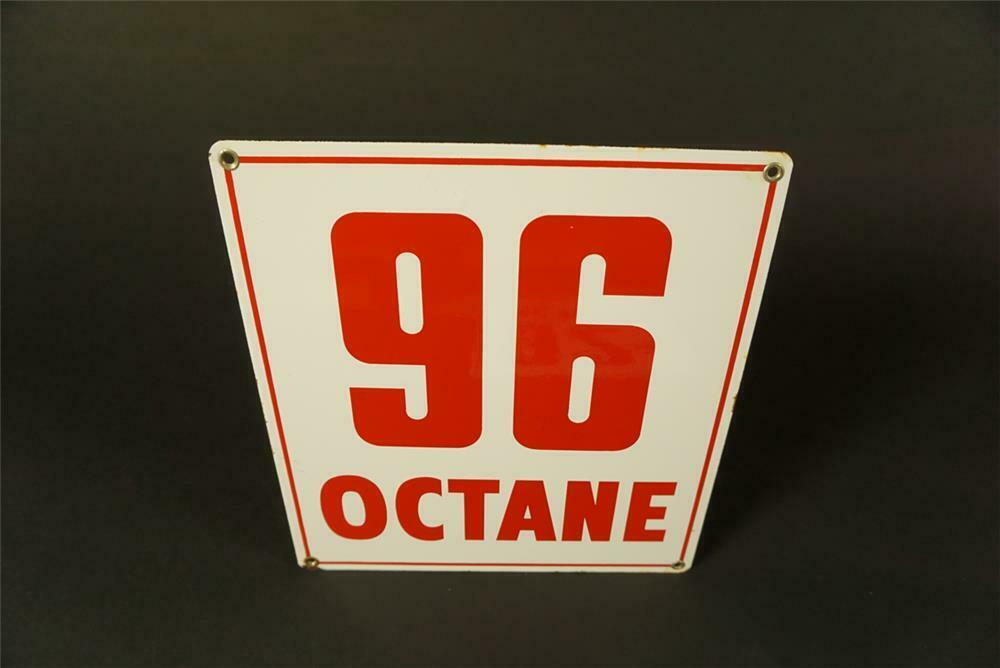 Very clean early 1960s 96 Octane single-sided porcelain pump