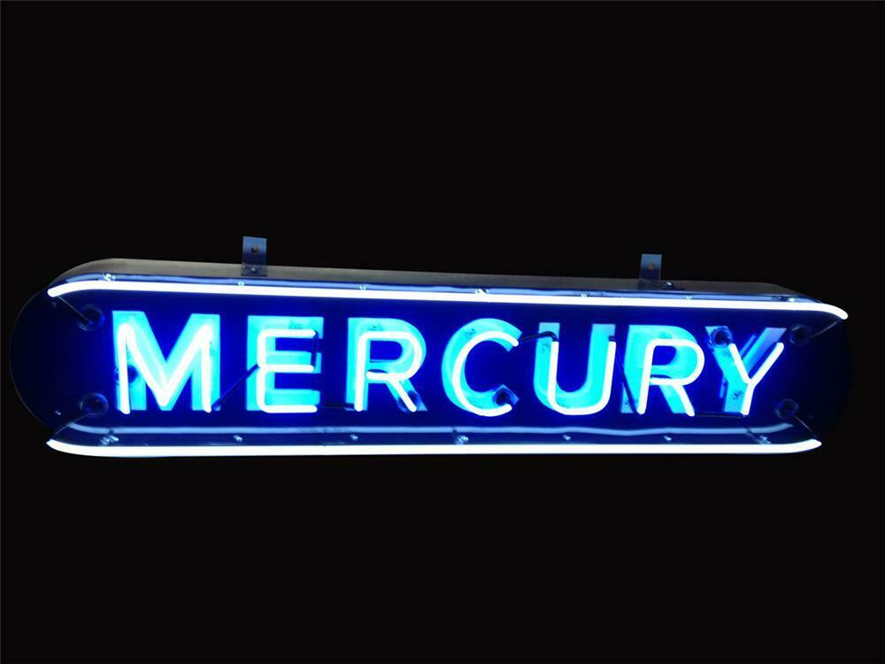 Beautifully restored 1930s-40s Mercury Automobiles single-sided neon ...