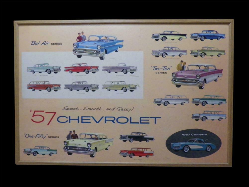 Extraordinary 1957 Chevrolet full line showroom cardboard dis