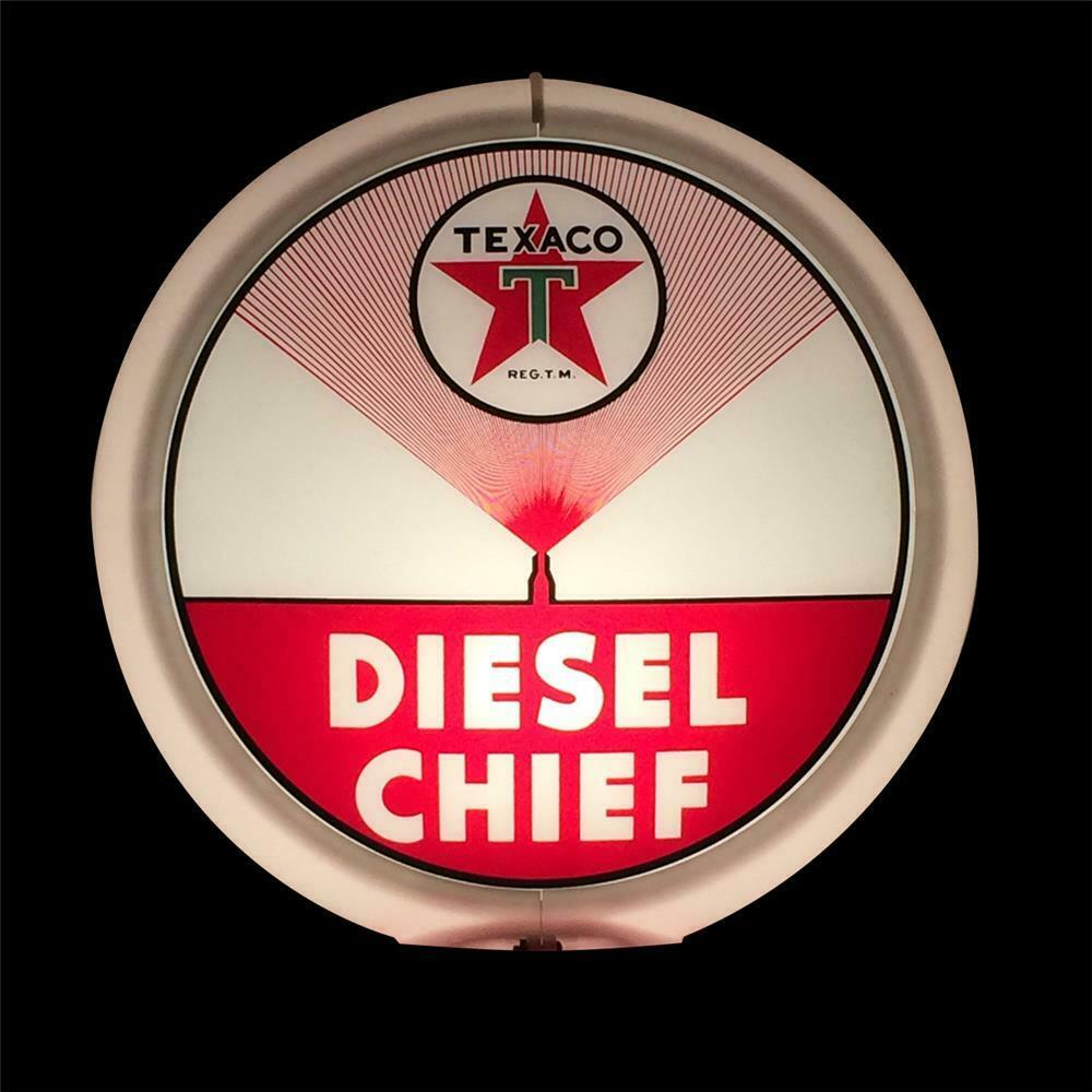 Highly prized NOS circa 1948 Texaco Diesel Chief Fuel globe i
