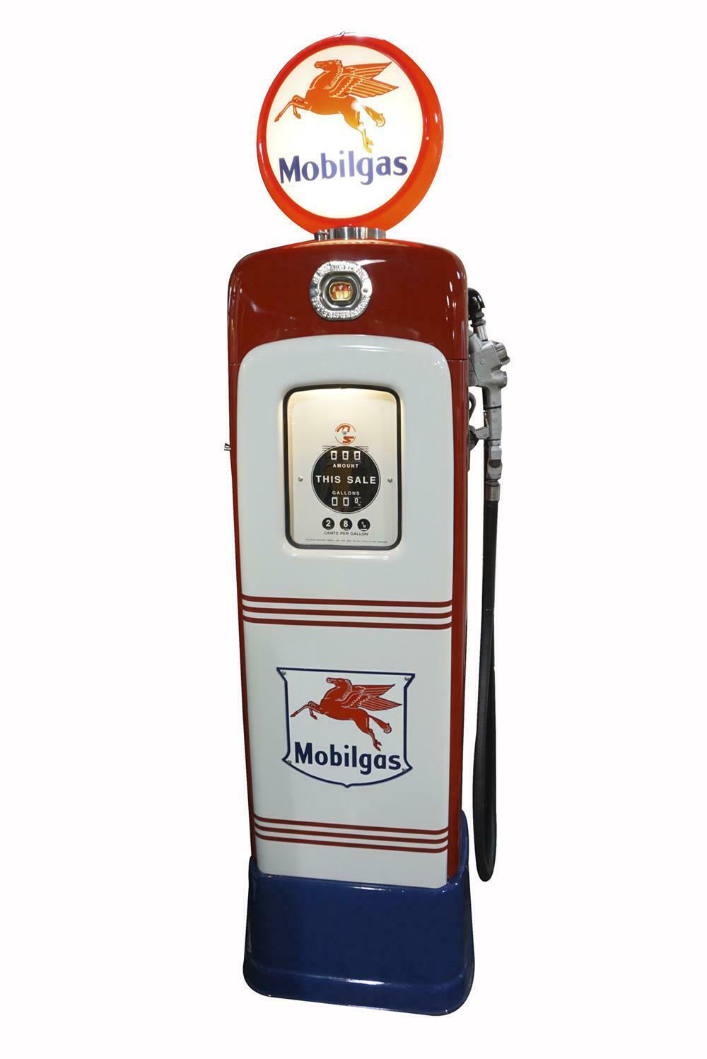 Exceptional 1948 Mobil Oil M/S 80 restored service station gas pump ...