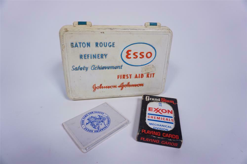 Lot of three 1960s-70s Esso Oil items consisting of a Safety kit ...