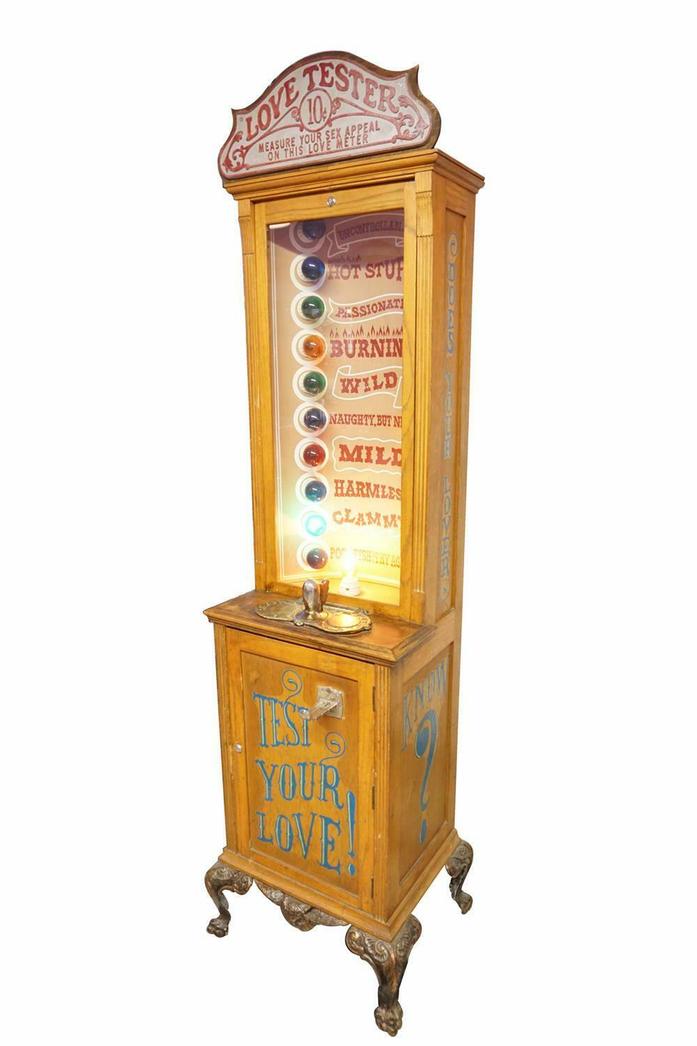 Wonderful 1960s Love Tester 10-cent coin-operated arcade game