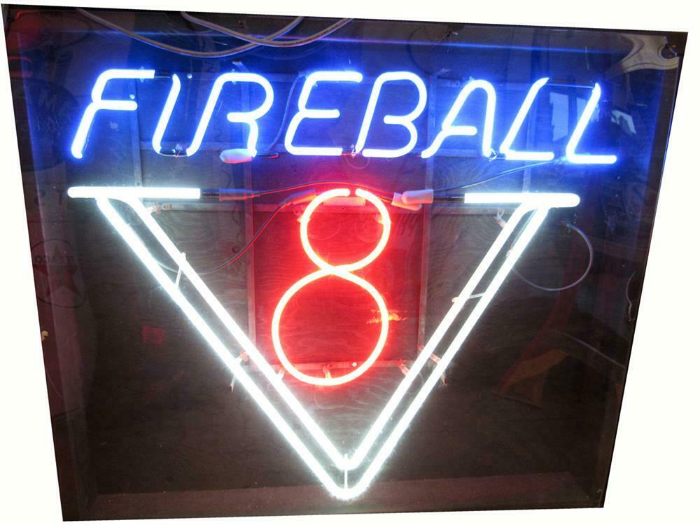 1953 Buick Fireball V-8 single-sided neon dealership showroom sign ...