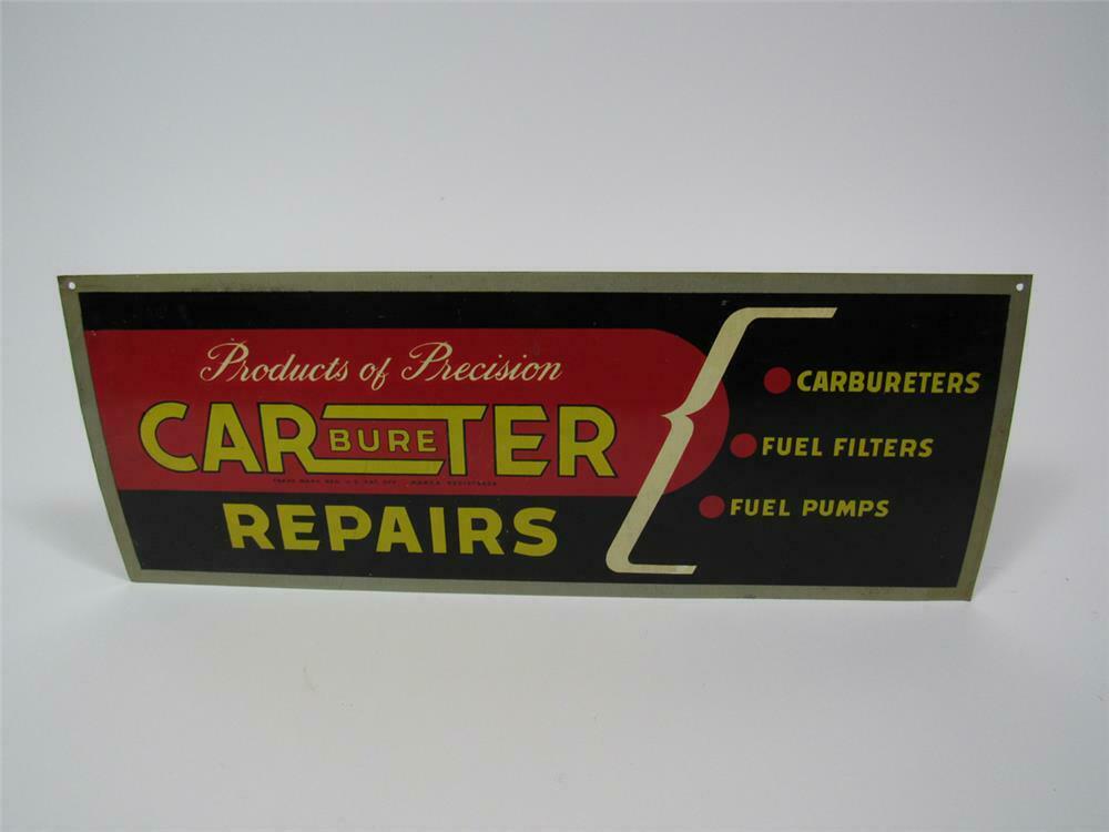 NOS 1930s Carter Carburetor Repairs single-sided tin automoti