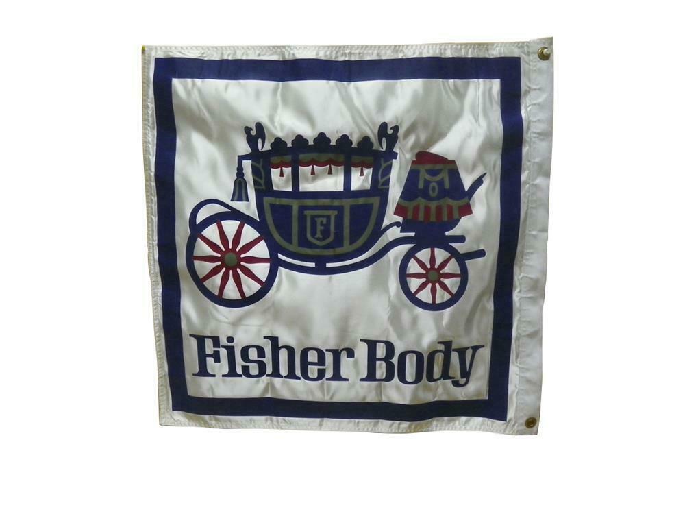 1960s Fisher Body dealership flag featuring the famous Fisher