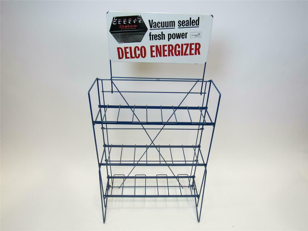Addendum Item - NOS 1960s Delco Batteries display rack sign w
