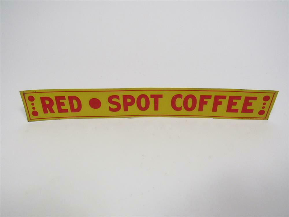 NOS 1920s Red Spot Coffee single-sided embossed tin general s