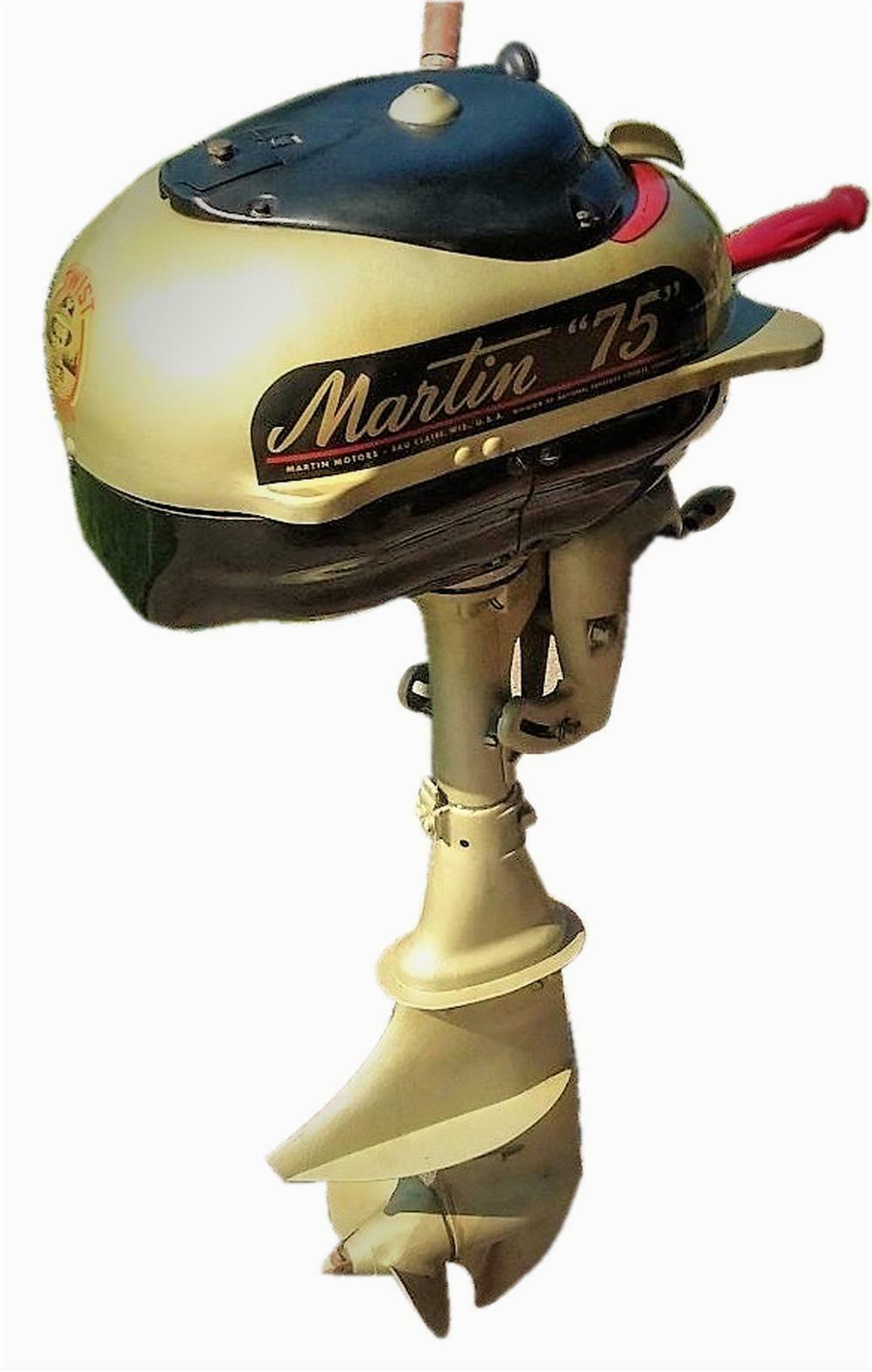 Museum-quality original 1953 Martin '75' Outboard 7.5hp engin