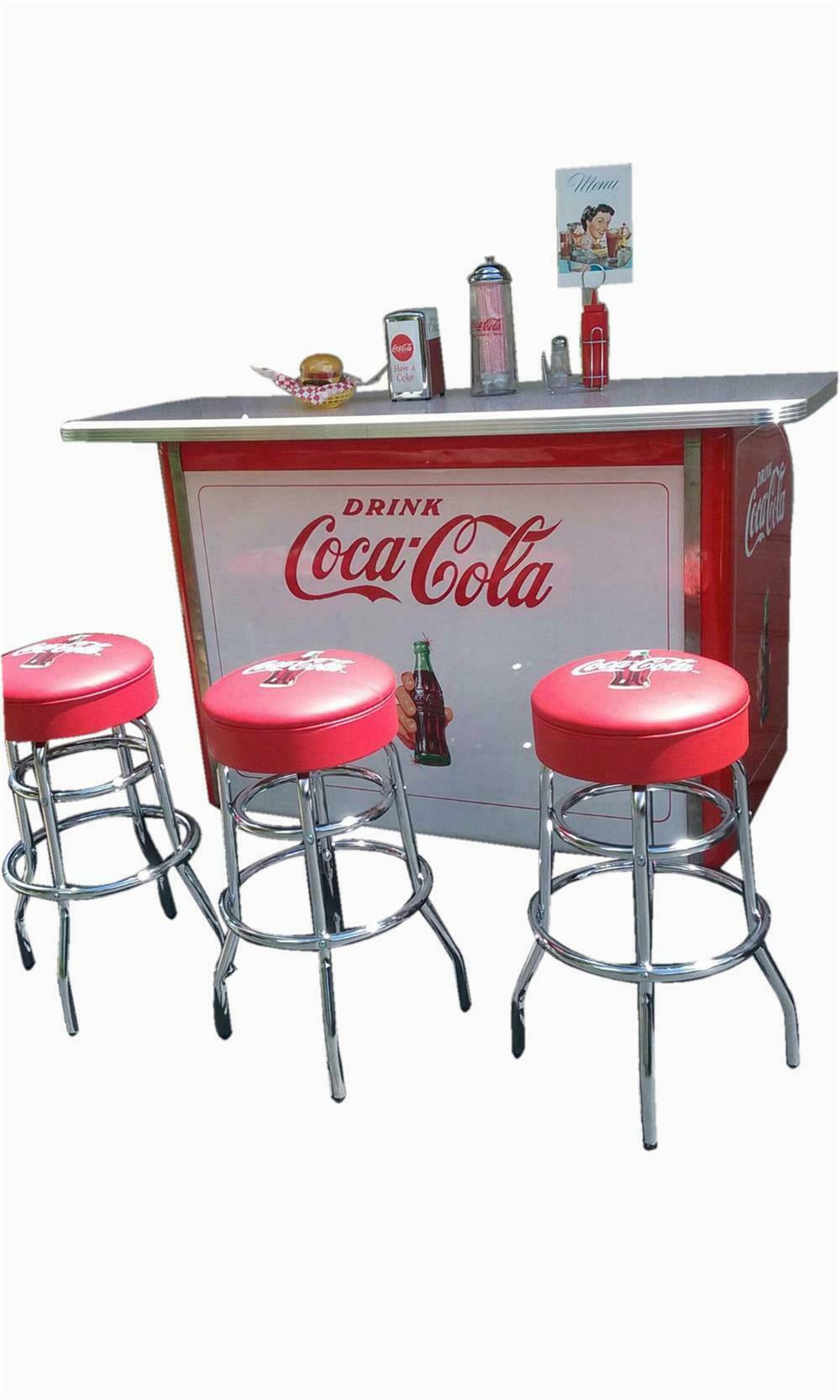 Museum-quality restored 1950s Coca-Cola two-drawer Victor sod