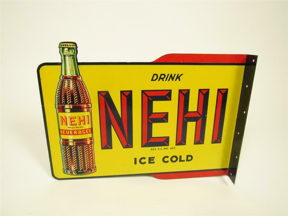 Extremely scarce NOS 1930s Drink Nehi Soda 'Ice Cola' double-
