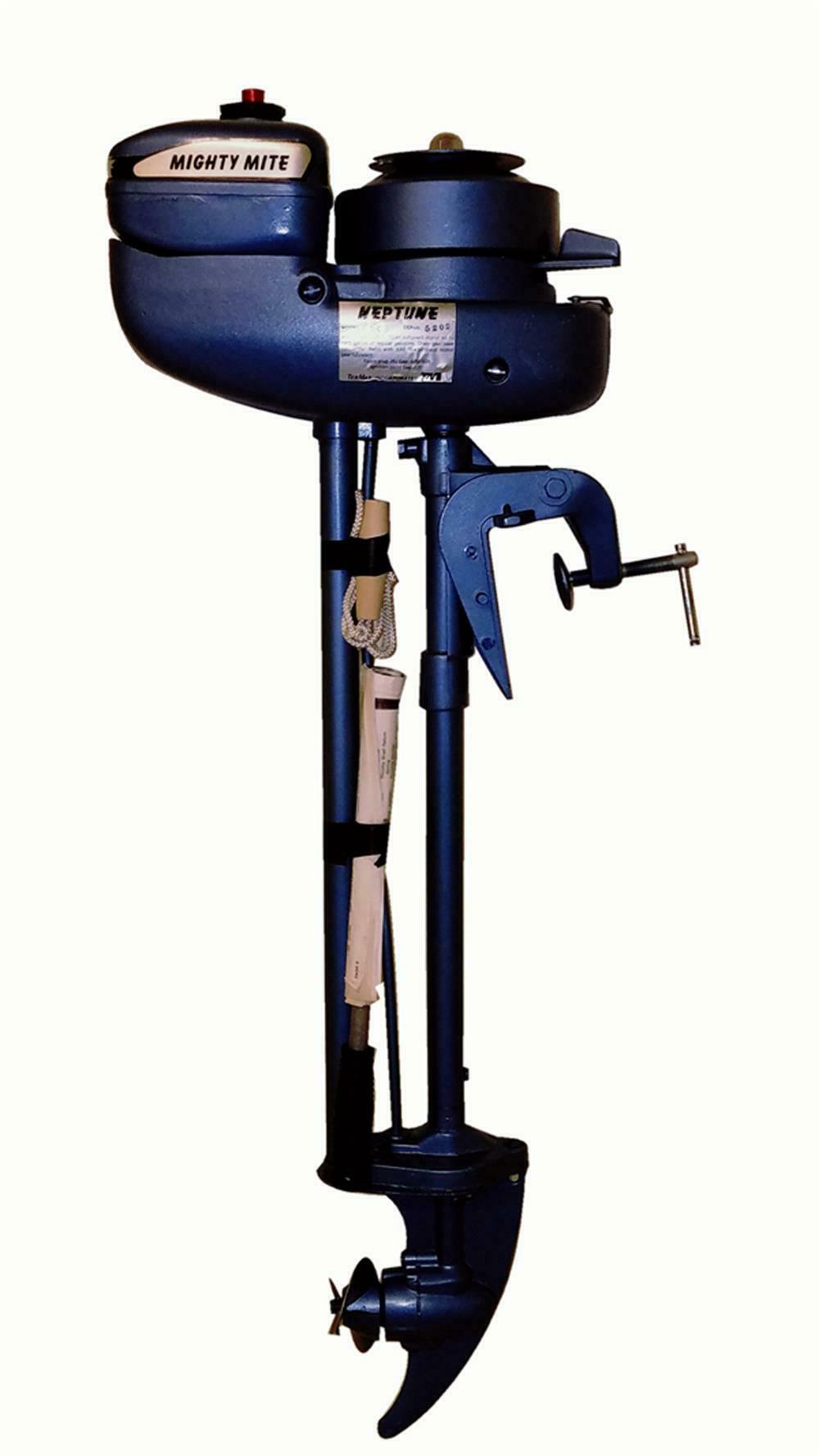 Vintage Mighty Mite outboard motor.